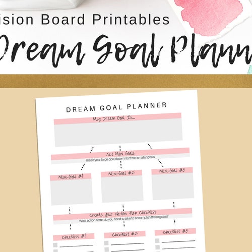 Dream Goal Planner Printable Goal Setting Printable PDF - Etsy