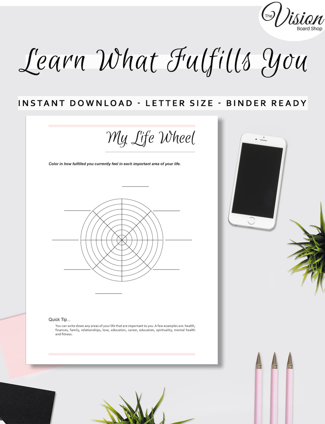 My Life Wheel | Goal Setting | Printables | Personal Development ...