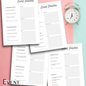 Event Timeline Printables | Vision Board Activity | Self Help Journal ...