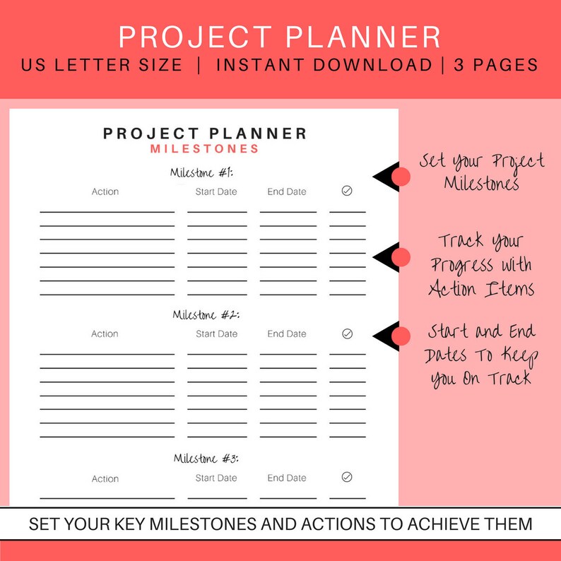 Project Planner | Project Tracker | Progress Tracker | Action Planner ...