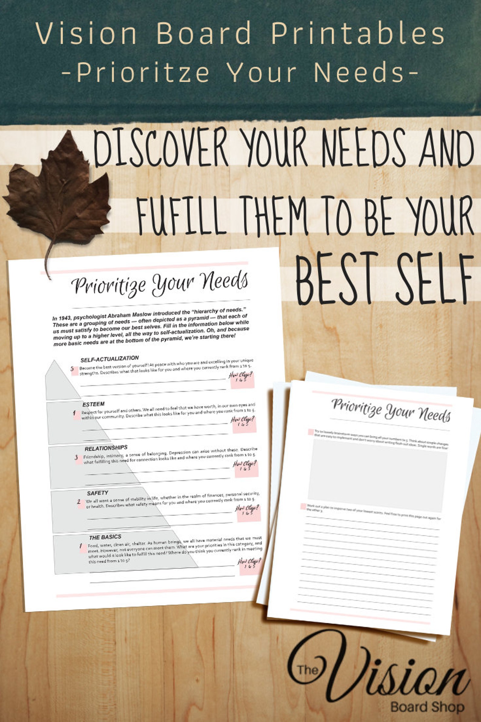 Prioritize Your Needs Self Discovery Self Help Printables - Etsy