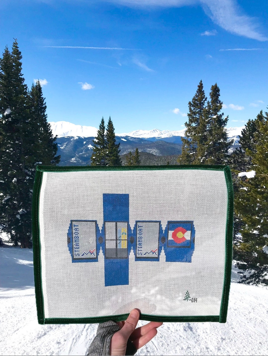 Needlepoint 3D Steamboat Colorado Ski Gondola Hand Painted Canvas - Etsy