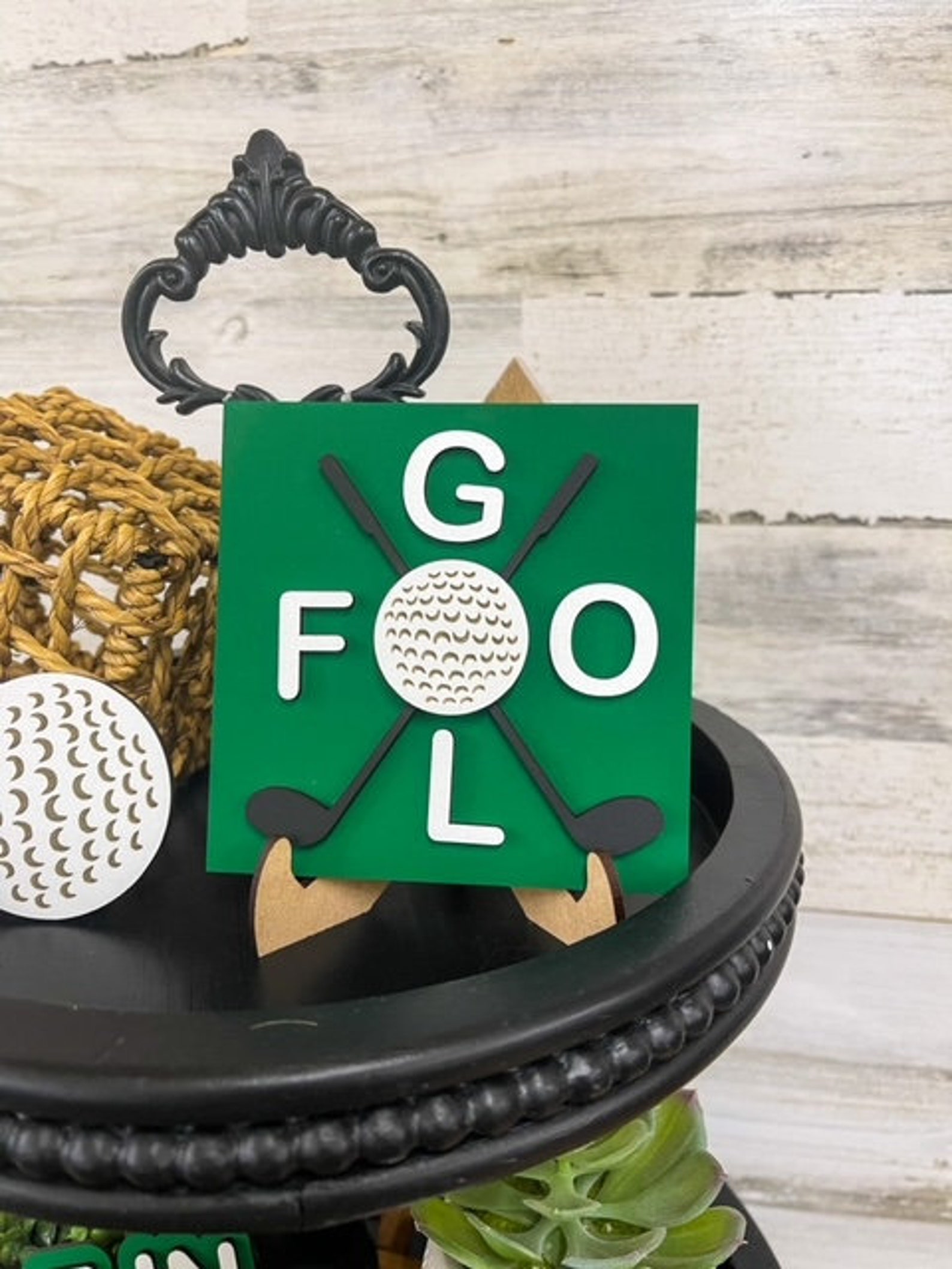 Golf is My Favorite Season Tier Tray Minis - Golf Decor- Office Decor ...