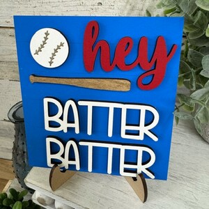 Baseball Mini Signs - Sports Decor - Hey Batter Batter - Love Baseball ...