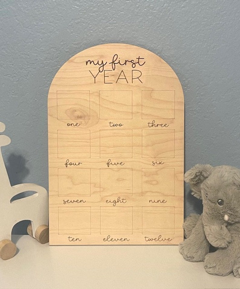My First-year Picture Board - One Year of Photo Board - Milestone Board ...