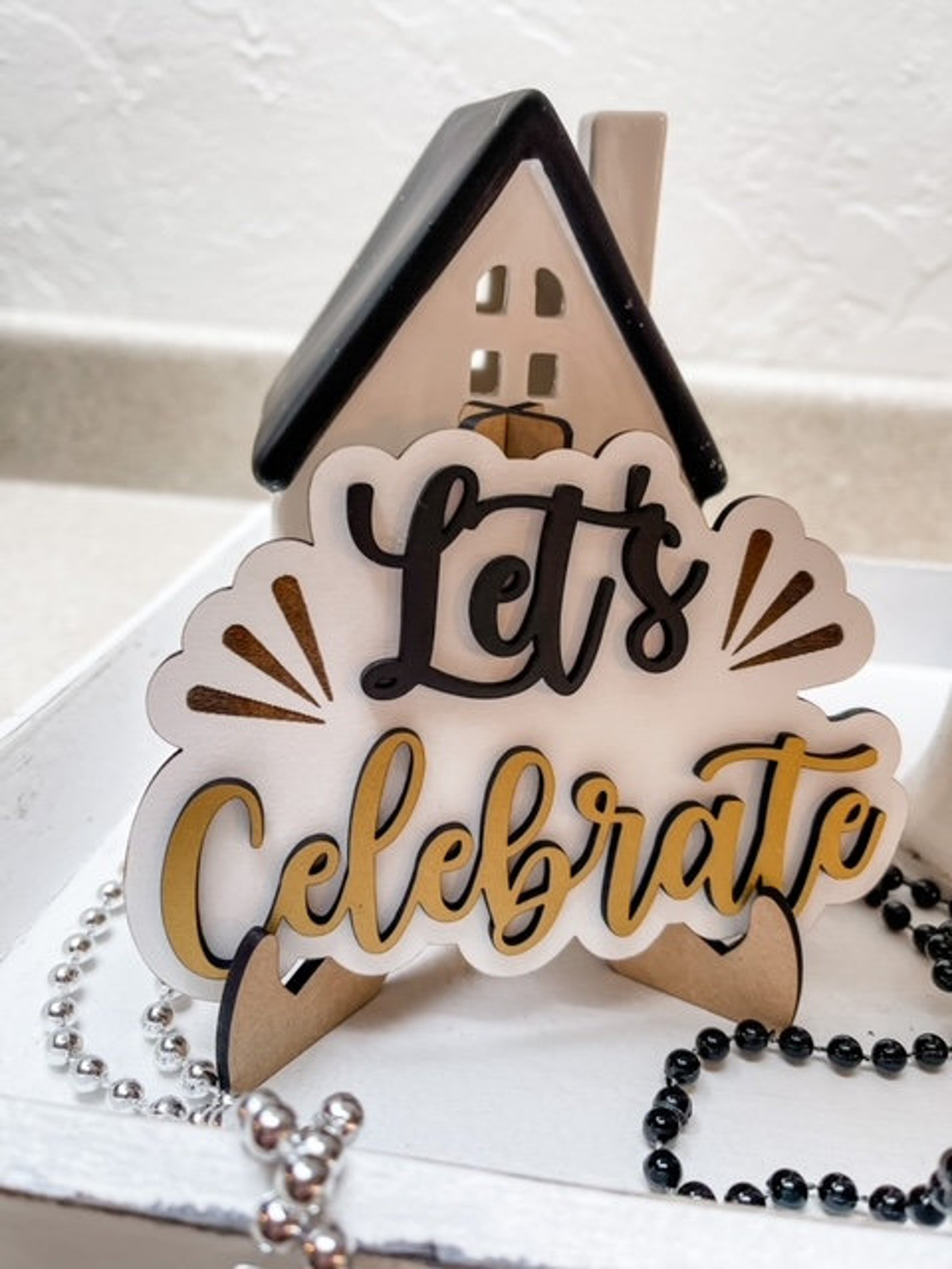 Happy New Year Mini Signs- New Year Decor - Let's Celebrate -cheers to ...