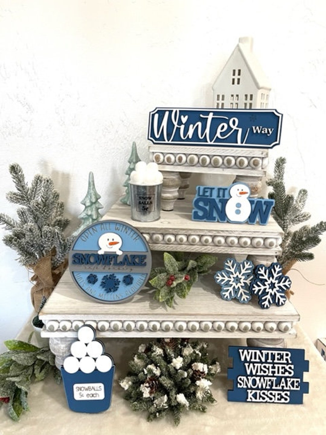 Snowman Mini Signs - Winter Way - Winter Decor - Winter Street Sign ...