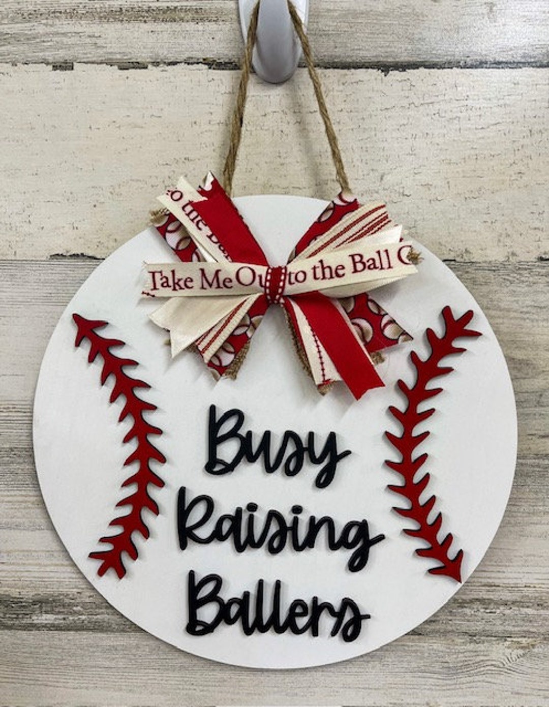 Busy Raising Baller Baseball Sign - Home Decor - Sports Decor - Etsy