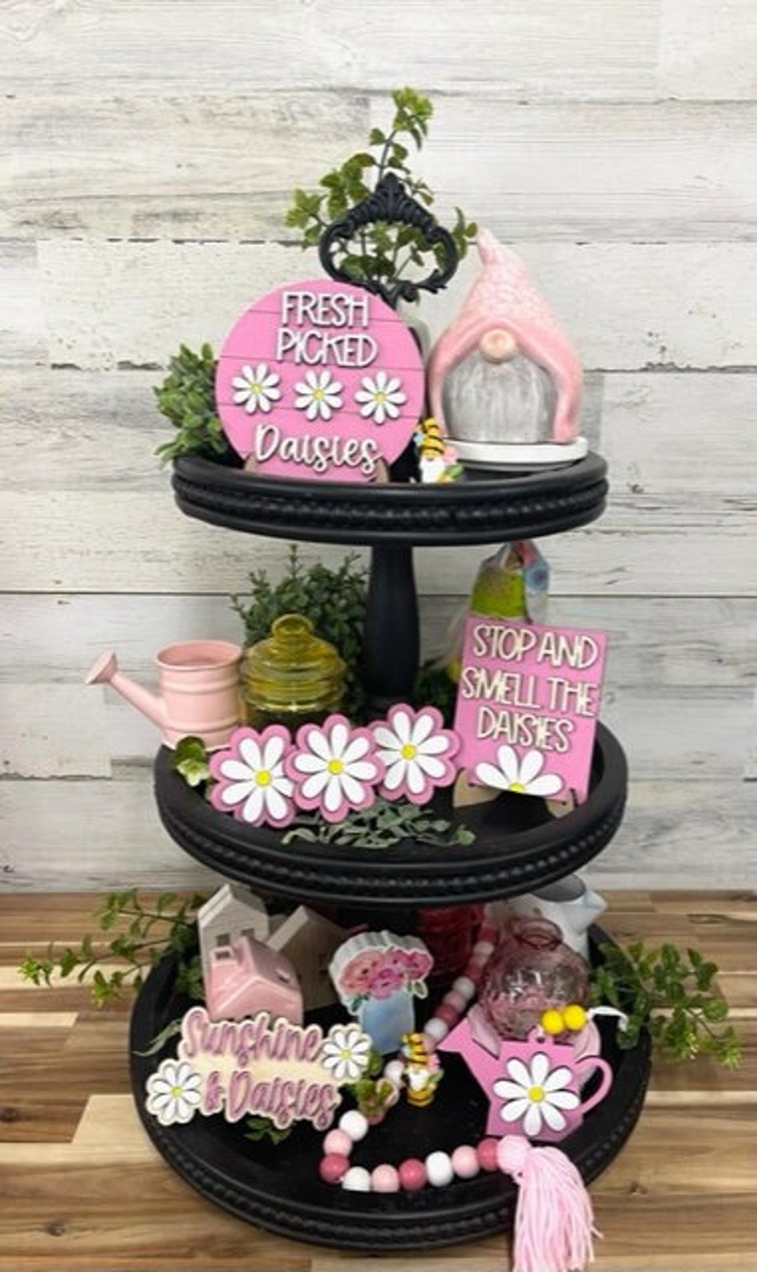 Daisy Tier Tray-fresh Picked Daisies 3D Mini Signs-daisy Decor-sunshine ...