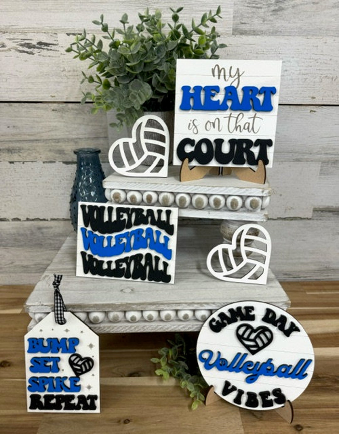 Volleyball Minis Signs - Sports Decor - My Heart on Court - Volleyball ...