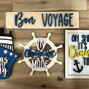 Bon Voyage Mini Signs - Oh Ship Its Cruise Time - in Cruise Mode - Seas ...