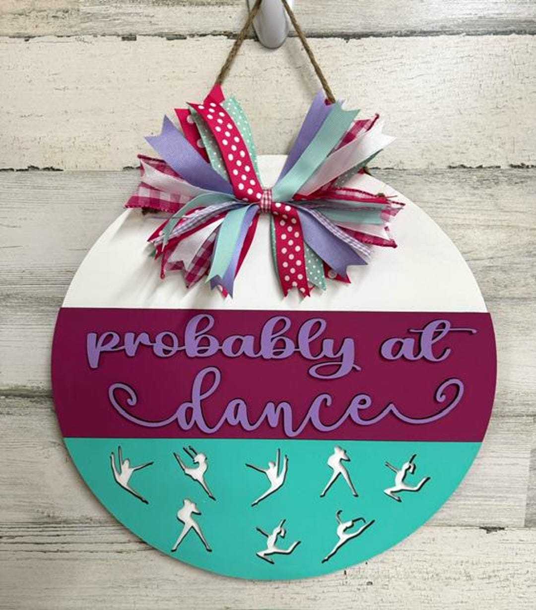Probably at Dance Door Hanger - Dance Decor - Hanging Signs - Door ...