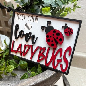 Ladybug Tier Tray-ladybugs 3D Mini Signs-ladybug-love Ladybugs-little ...