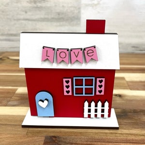 Valentine's Day Standing Houses/ Valentine's Village/ Wood Houses ...