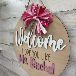 Ms. Rachel Door Hanger - Hope You Like Ms Rachel - Home Decor - Door ...