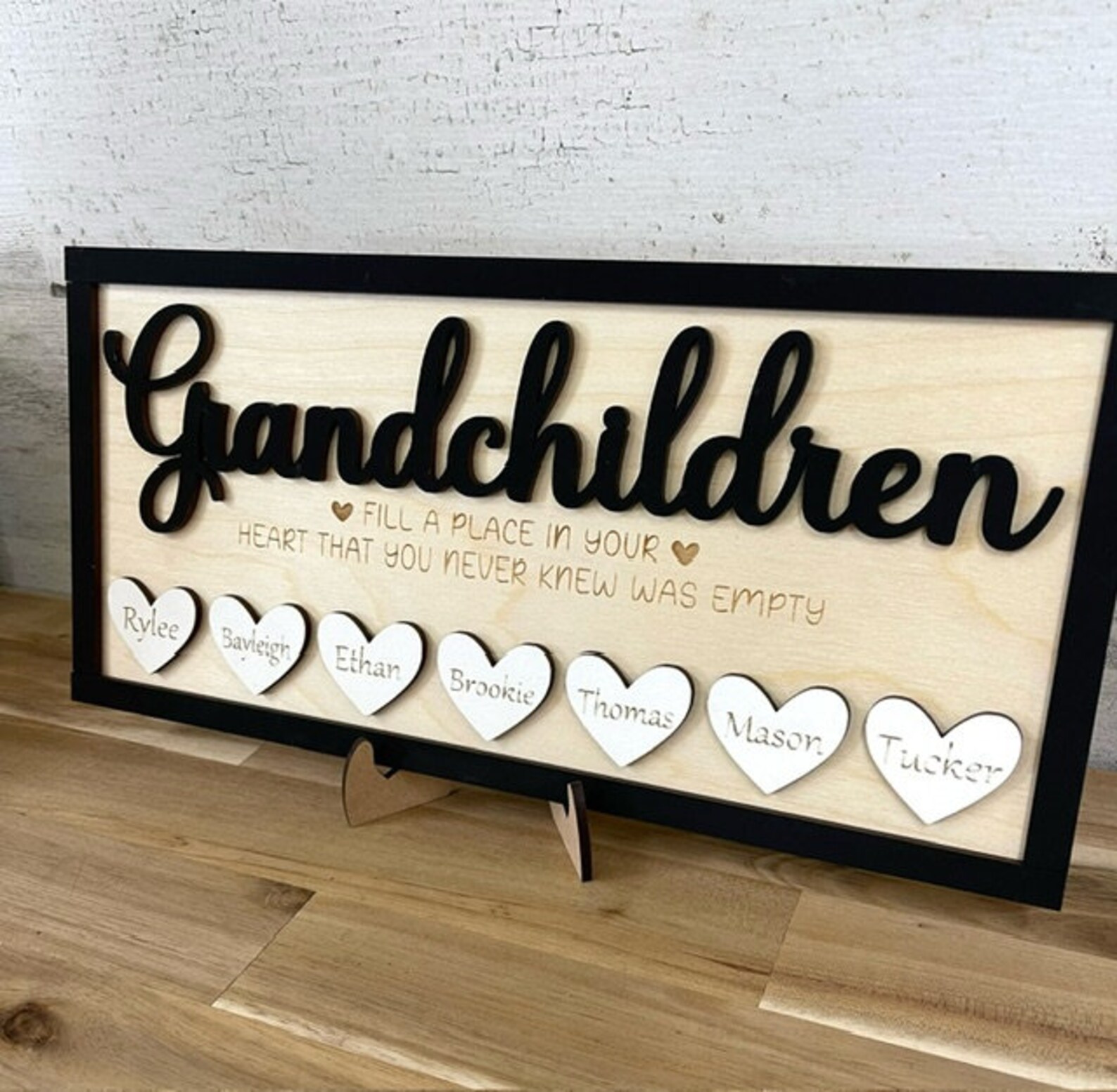 Personalized Grandchildren Sign- Grandparents Gifts- Grandkids -wood ...