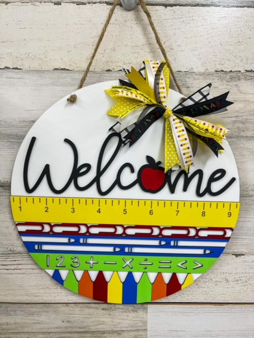 Welcome Classroom Door Hanger - Teacher Decor - Teacher Signs - Back to ...