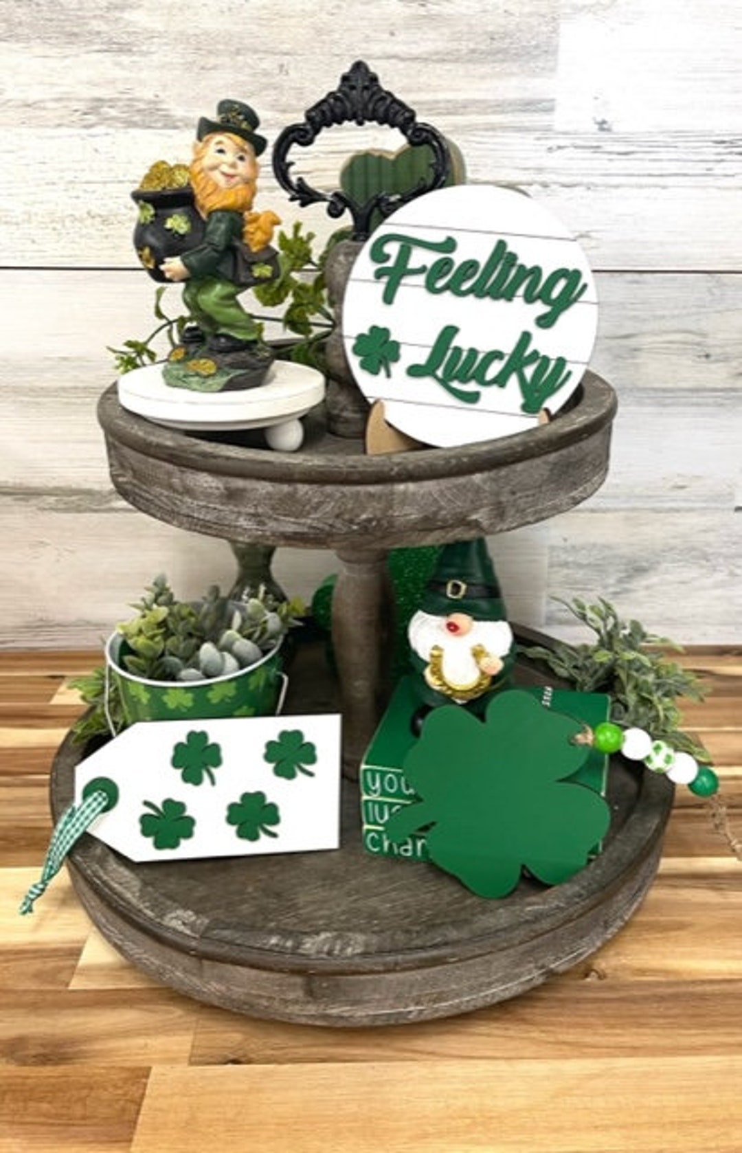 Feeling Lucky Tier Tray - Shamrock 3D Minis Signs -seasonal Decor- Tier ...
