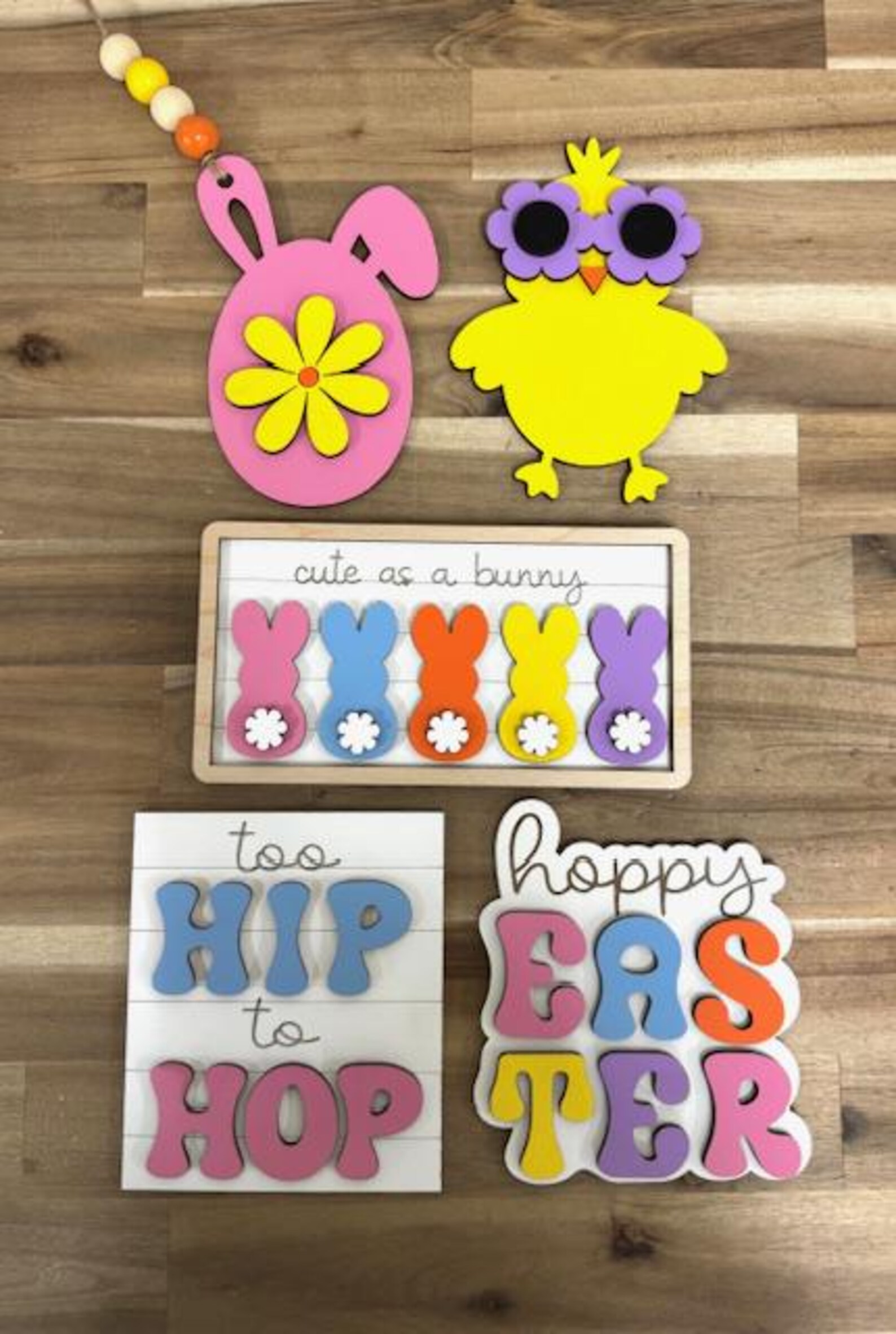 Hoppy Easter Minis - Bunnies - Too Hip to Hop - Chick's Decor - Easter ...