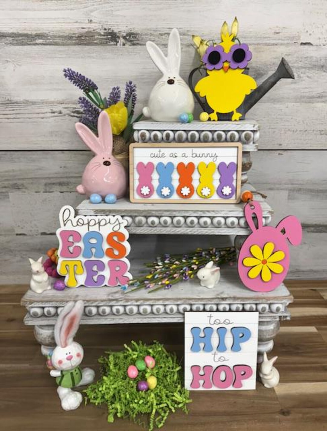 Hoppy Easter Minis - Bunnies - Too Hip to Hop - Chick's Decor - Easter ...