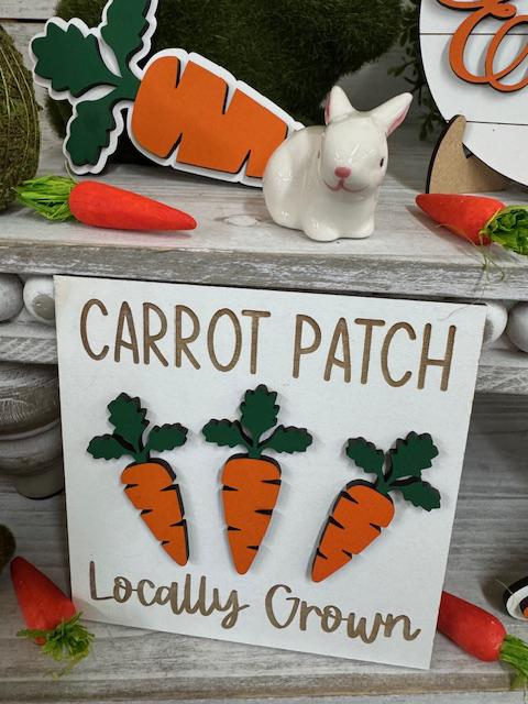 Happy Easter Mini Signs -carrot Patch - Happy Easter - Carrot-carrot ...