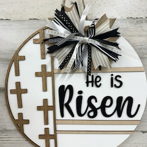He is Risen Door Hanger - Easter Signs - Religious Signs - Door Hangers ...