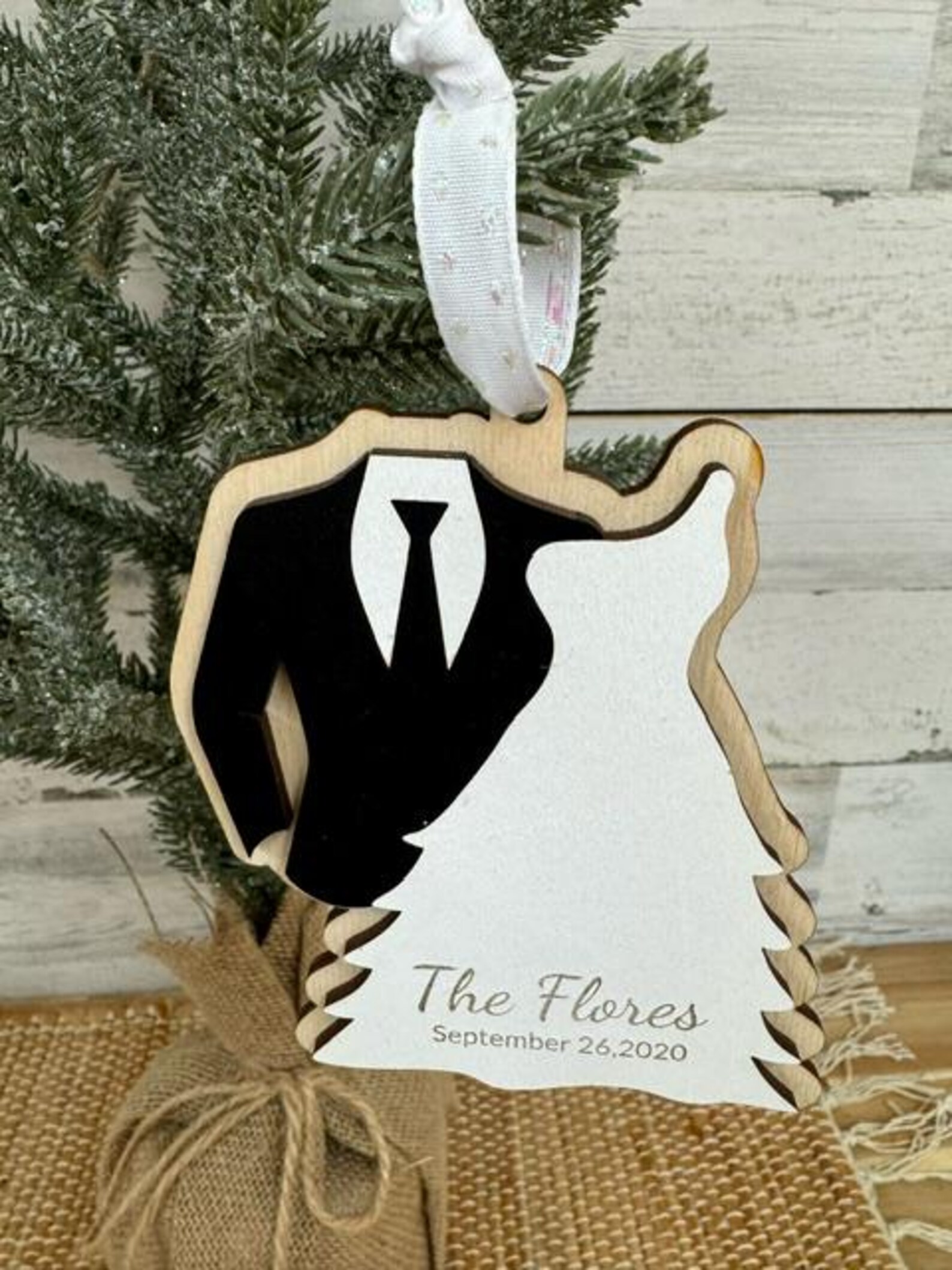 Personalized Bride and Groom Ornament - Wedding Shower Gift - Wedding ...