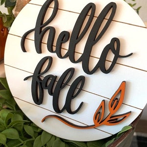 Hello Fall Tier Tray - Fall 3D Mini Signs - Pumpkin - Fall Decor ...