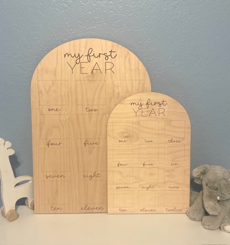 My First-year Picture Board One Year of Photo Board Milestone Board 1st ...