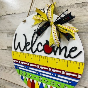 Welcome Classroom Door Hanger - Teacher Decor - Teacher Signs - Back to ...