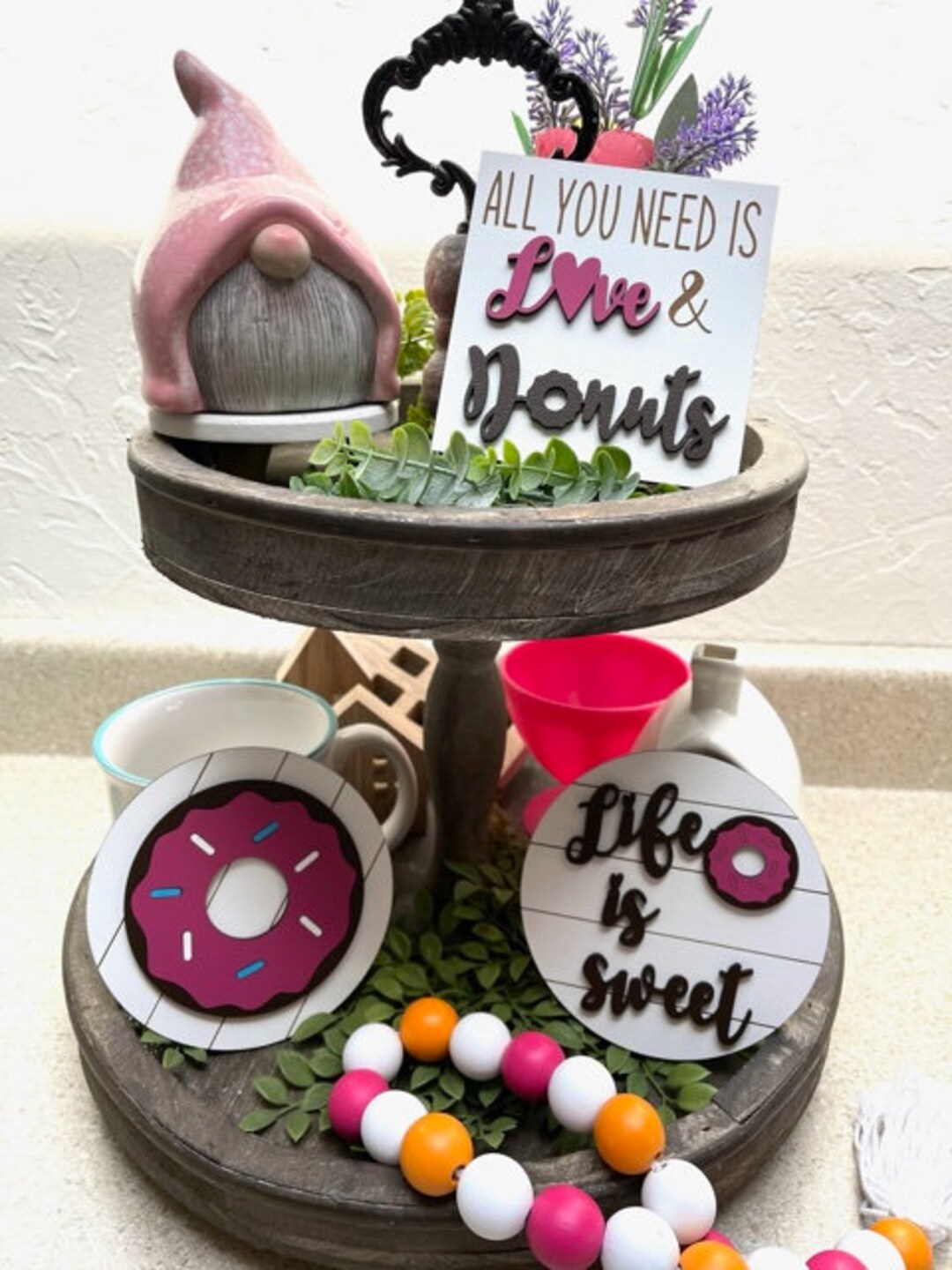 Donuts Mini Signs -sweets Decor - Life is Sweet - All You Need is Love ...