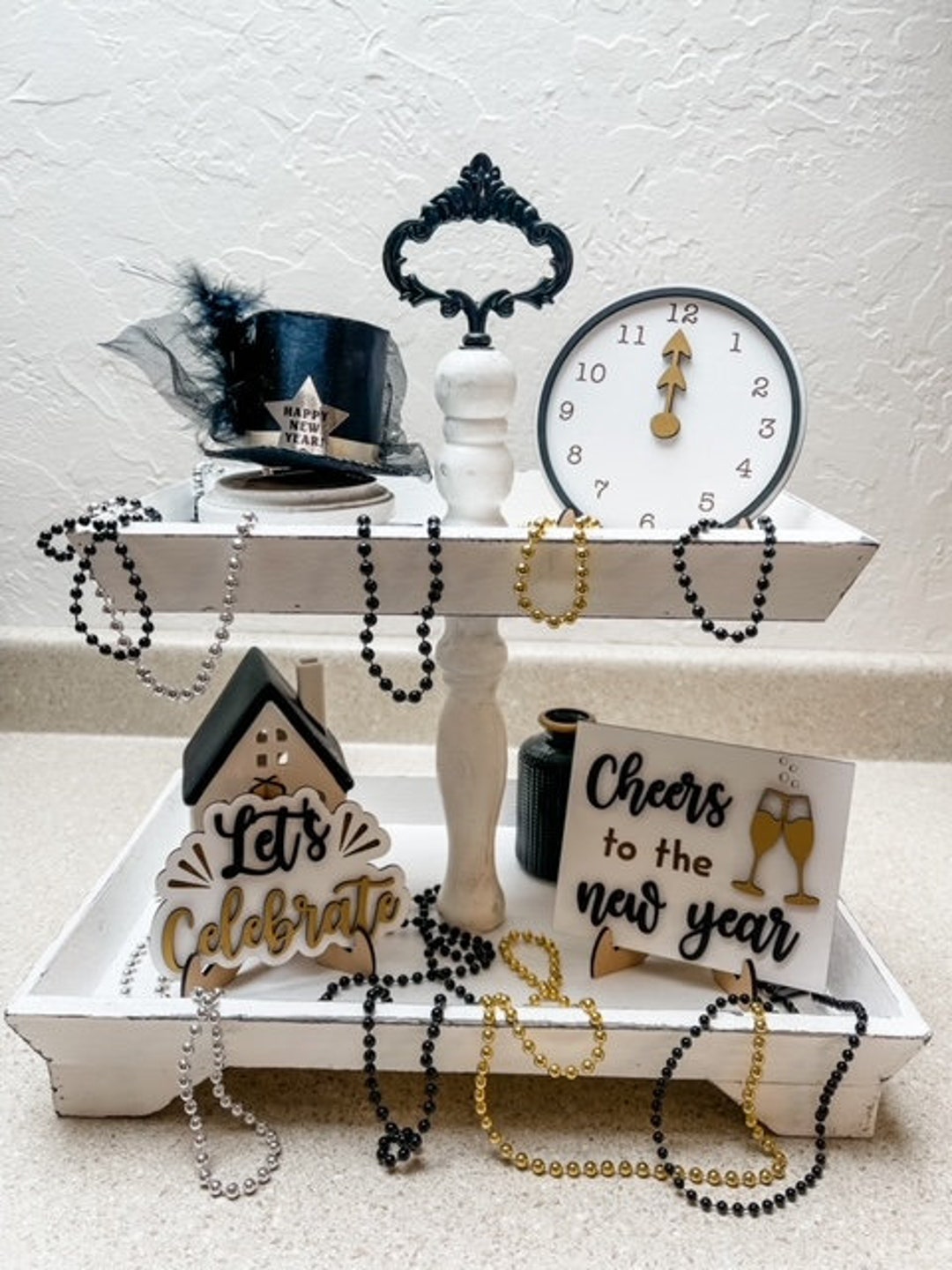 Happy New Year Mini Signs- New Year Decor - Let's Celebrate -cheers to ...