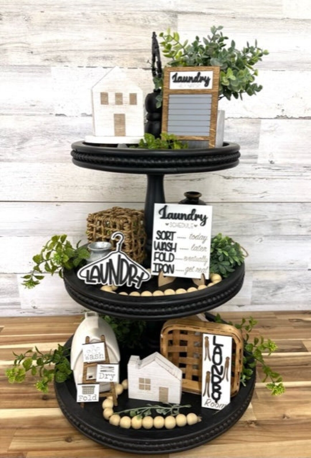 Laundry Room Tier Tray Minis - Wash/dry/fold - Laundry Help Needed ...