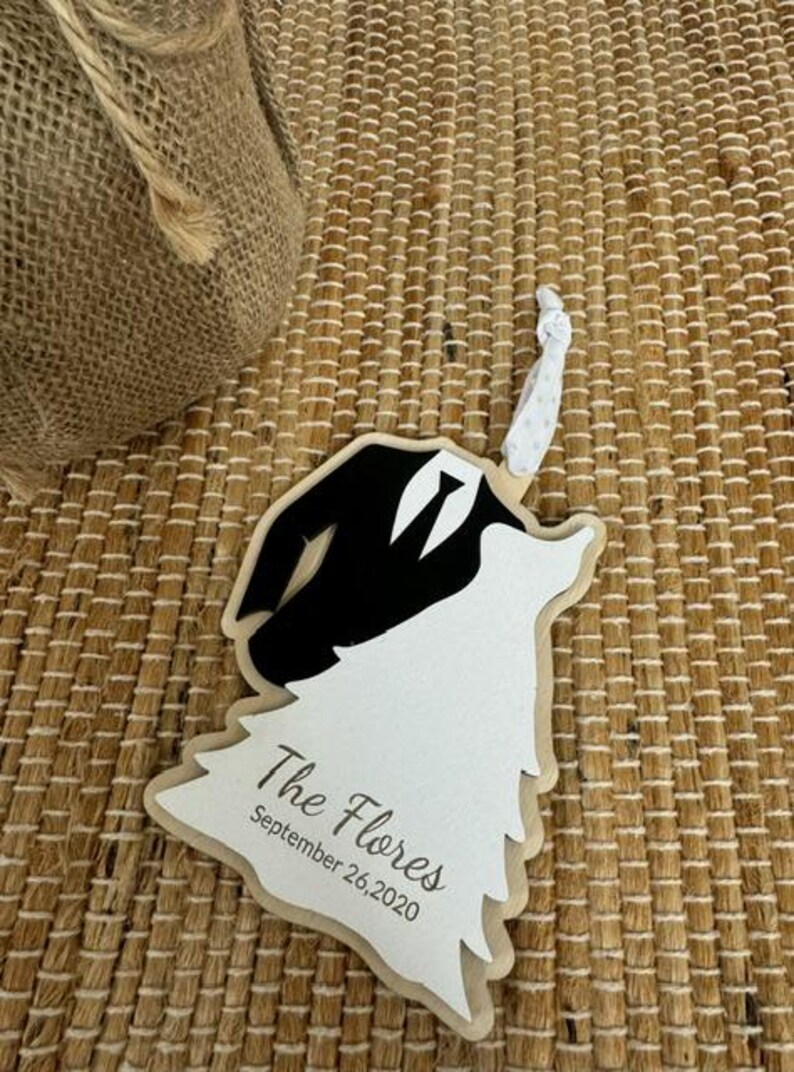 Personalized Bride and Groom Ornament - Wedding Shower Gift - Wedding ...