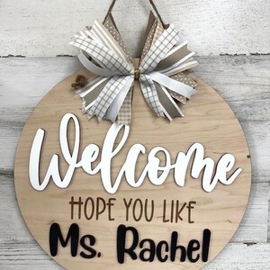 Ms. Rachel Door Hanger - Hope You Like Ms Rachel - Home Decor - Door ...