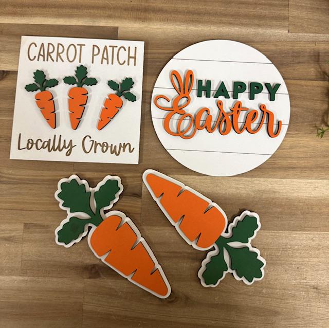 Happy Easter Mini Signs -carrot Patch - Happy Easter - Carrot-carrot ...
