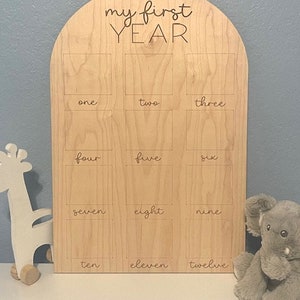 My First-year Picture Board - One Year of Photo Board - Milestone Board ...