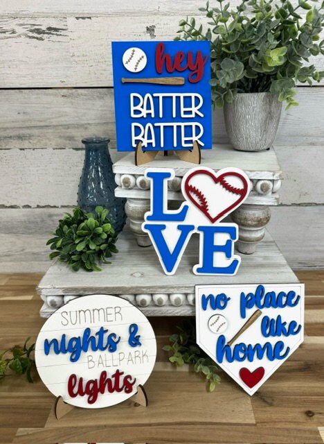 Baseball Mini Signs - Sports Decor - Hey Batter Batter - Love Baseball ...