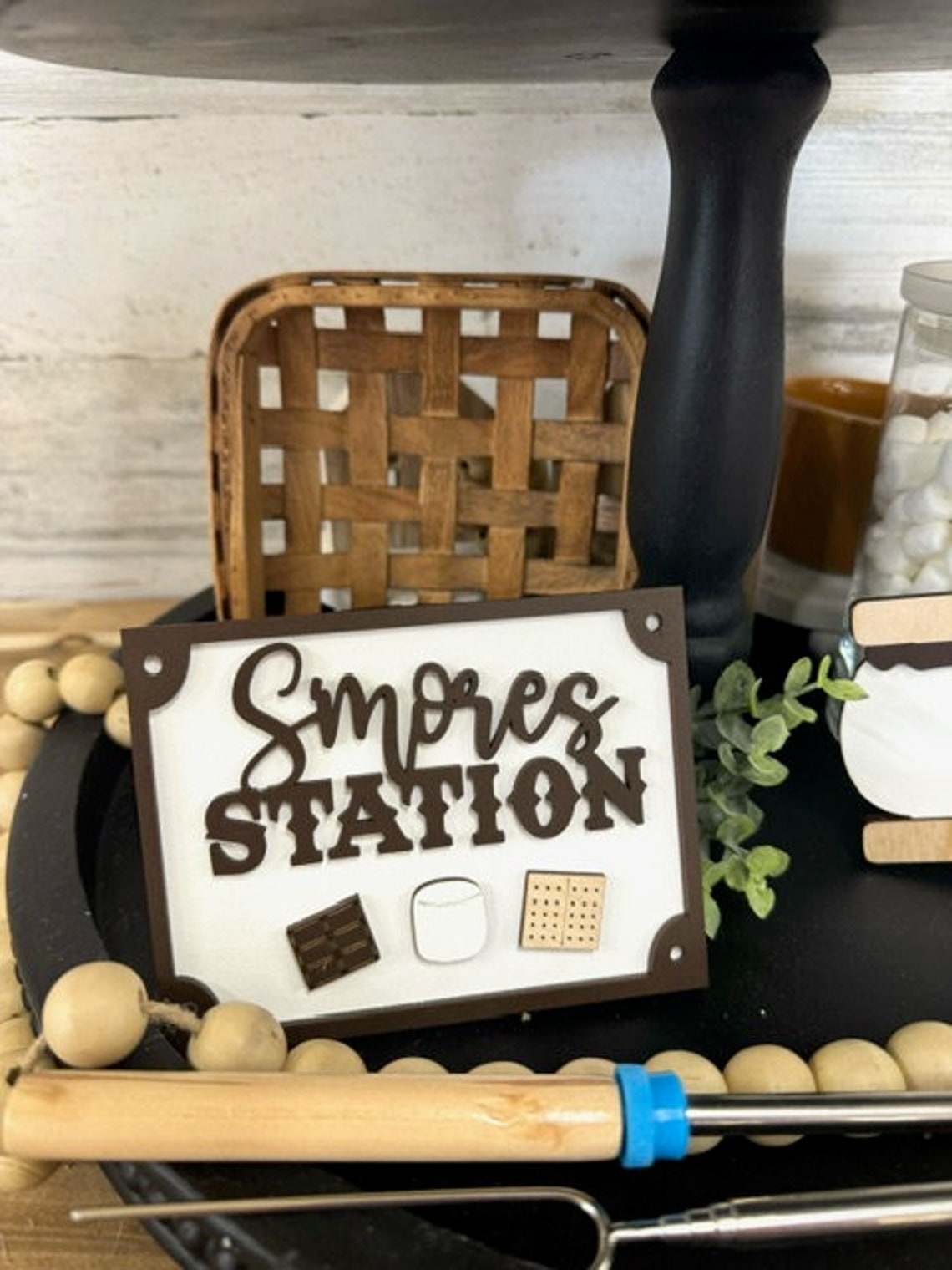 Smores Tier Tray Minis - Let's Get Toasted - Smore Station - Worry Less ...