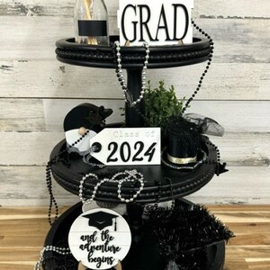 Graduation Tier Tray-graduation Mini Signs-and the Adventure Begins ...