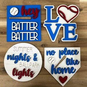 Baseball Mini Signs - Sports Decor - Hey Batter Batter - Love Baseball ...