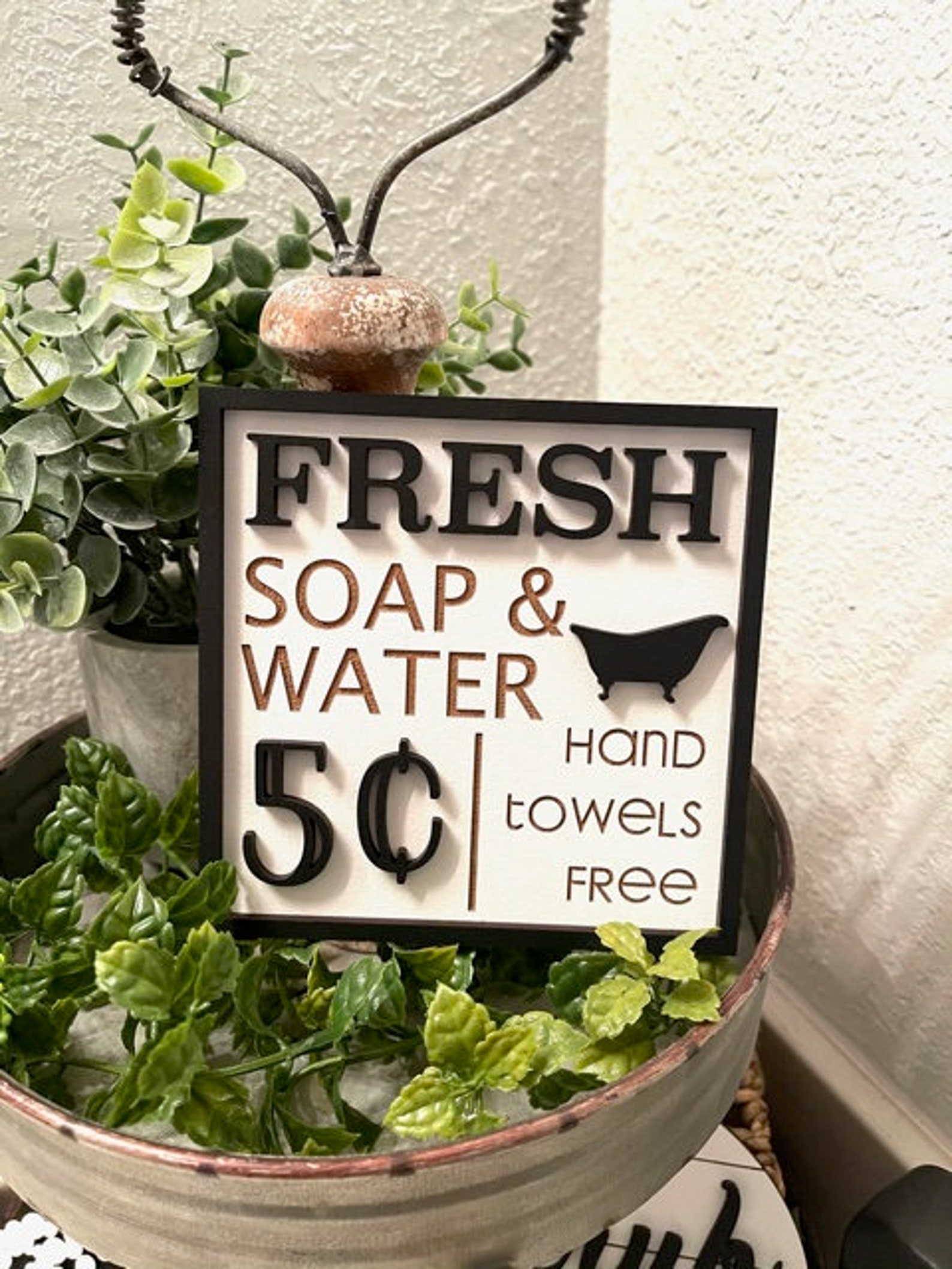 Fresh Soap Tier Tray-bathroom Mini Signs-bathroom Decor-fresh Soap ...