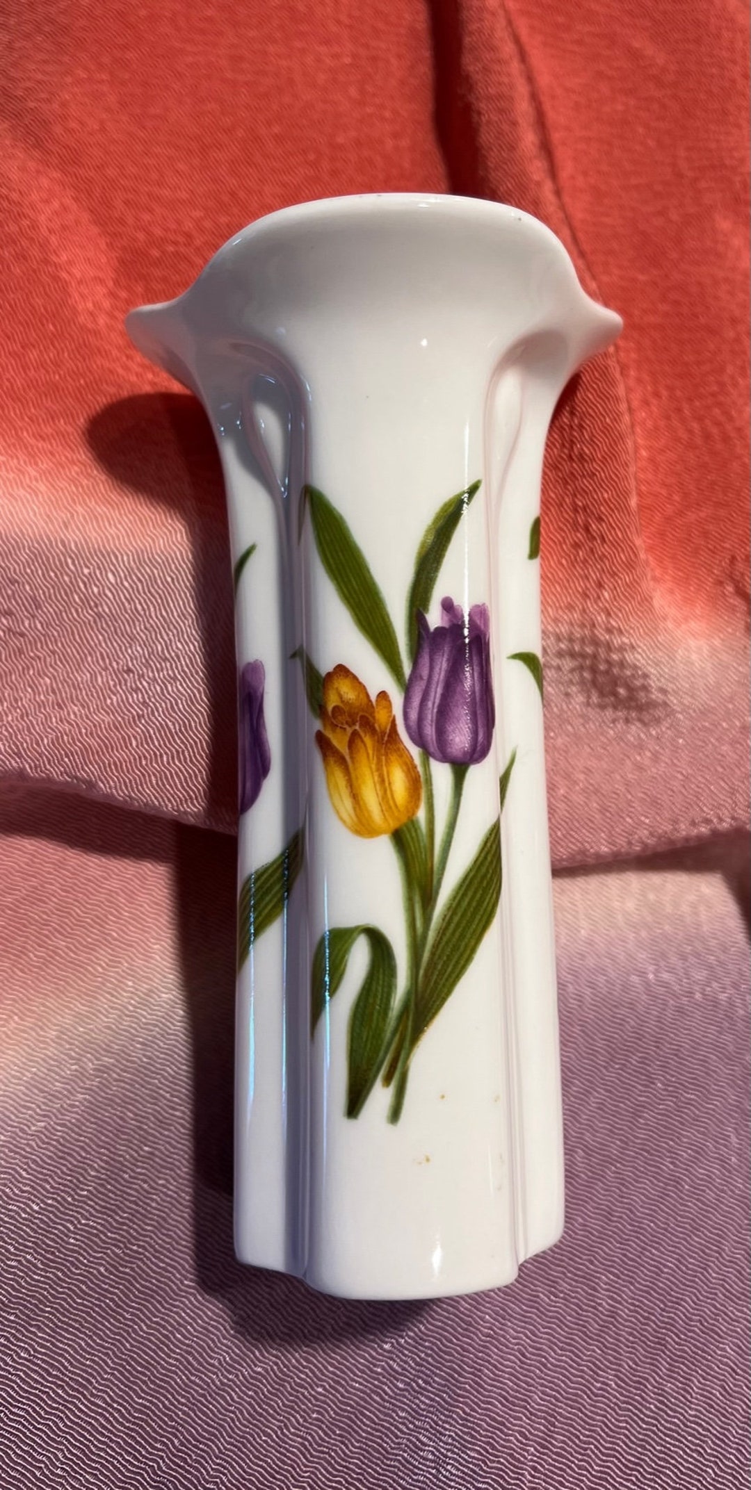 Small Shafford Fine Bone China Vase Hand Decorated With Tulips - Etsy