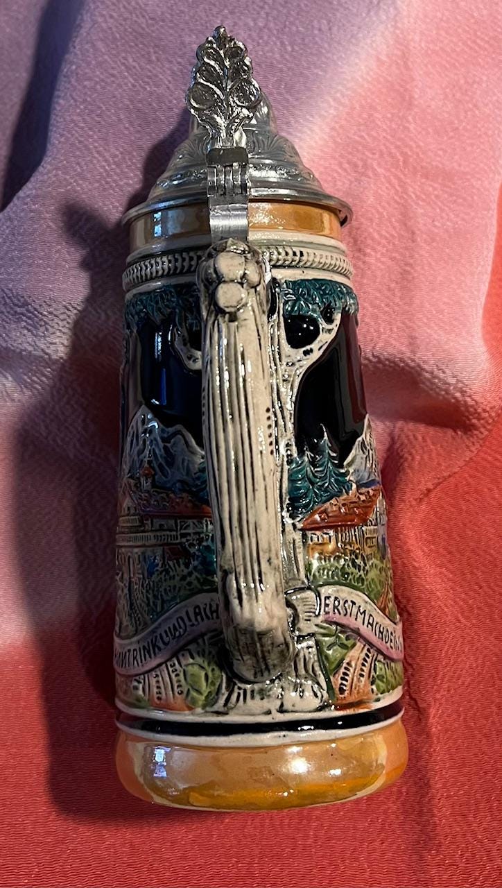 Beautiful Ceramic Stein With Lid - Etsy