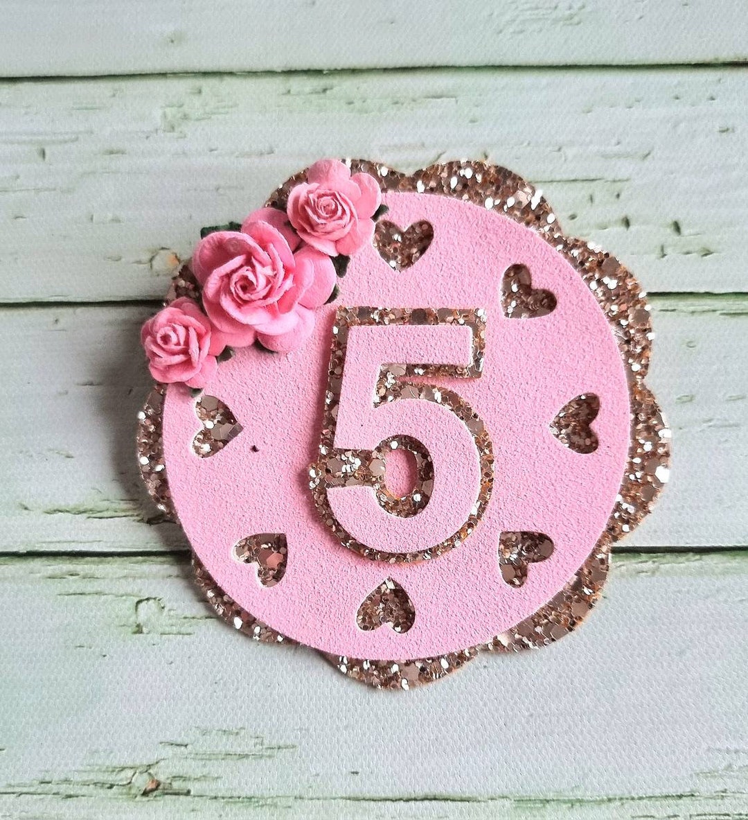 Birthday Badge, Pink Birthday Badge, Cake Smash Prop, Girls Birthday ...