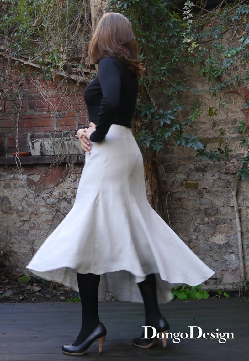 PDF Sewing Pattern Oblique Godet Skirt With E-book Sewing Instructions ...