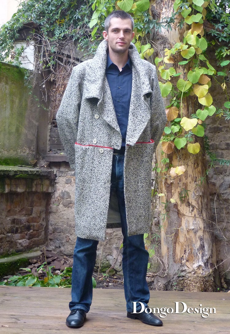 PDF Sewing Pattern for Menscoat Richard With High Collar and E-book ...
