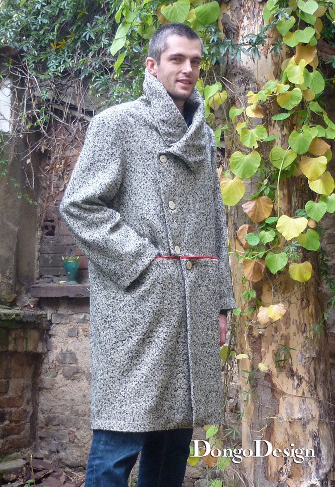 PDF Sewing Pattern for Menscoat Richard With High Collar and E-book ...