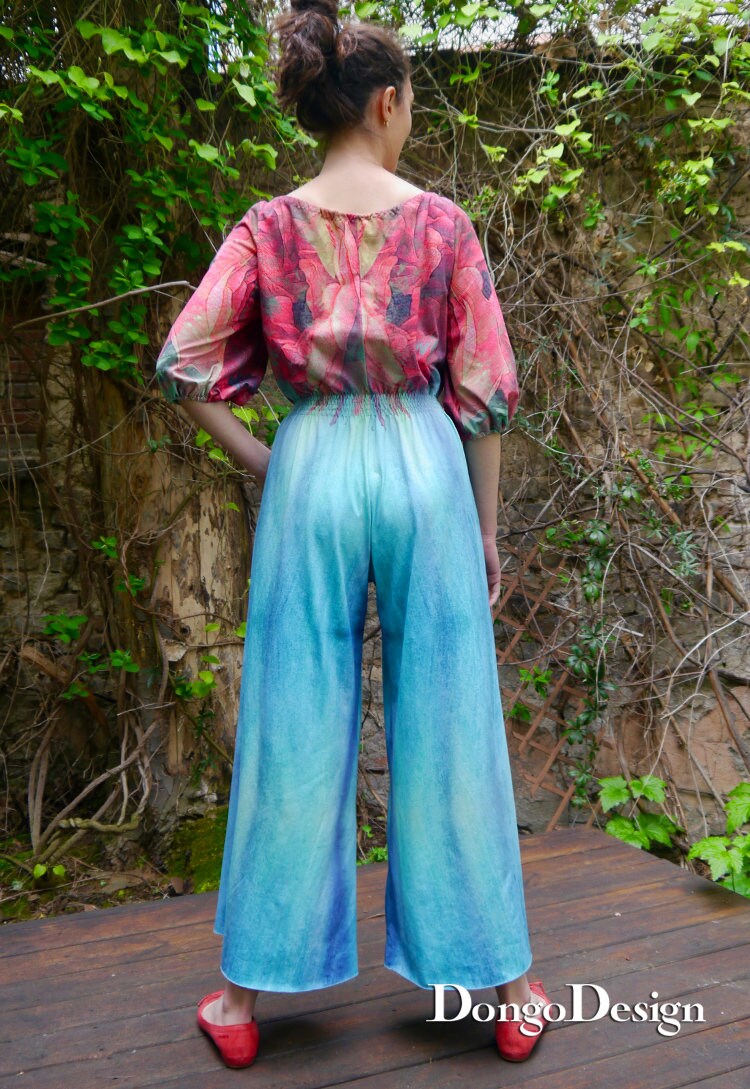 Pdf Sewing Pattern Jumpsuit Blue Moon Pdf File With E Book Etsy