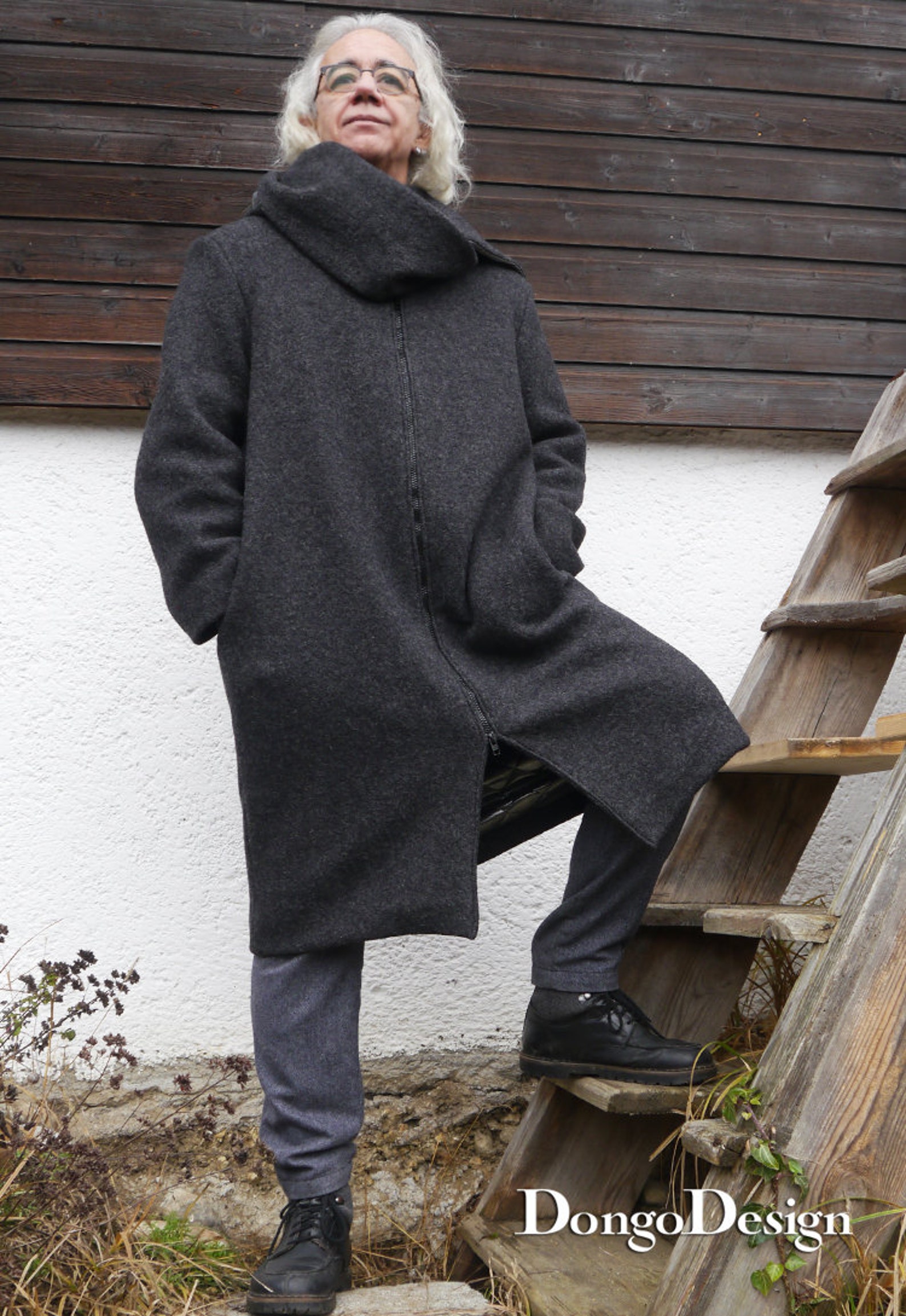 PDF Sewing Pattern E-book Mens Coat Alexander With Hood and Sewing ...